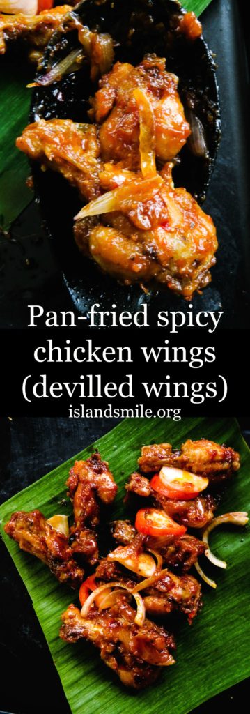 Pan fried spicy chicken wings(Sri lankan devil wings). | ISLAND SMILE