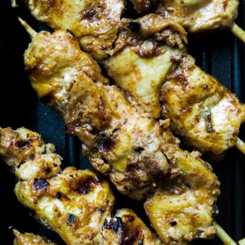 Stovetop-grilled middle Eastern chicken kebabs(shish taouk, shish ...