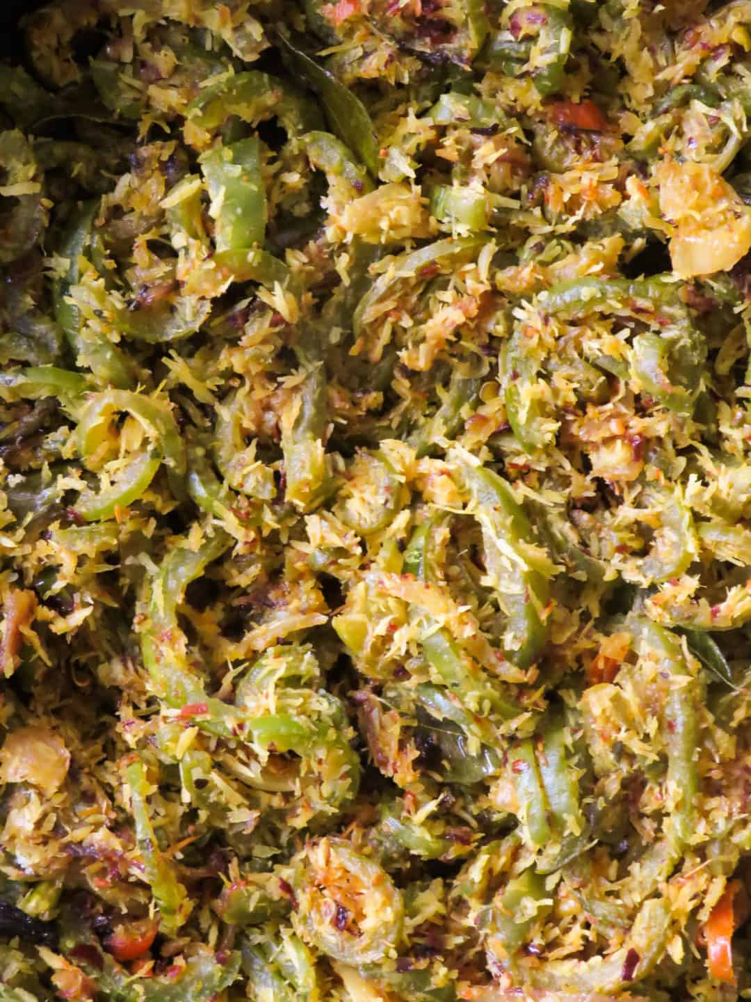 Sri Lankan snake gourd fry(pathola mallung). | ISLAND SMILE