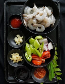 devilled prawns(Sri Lankan, shrimp devil). | ISLAND SMILE