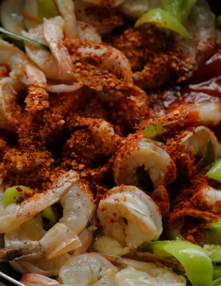 Devilled Prawns(Spicy prawns). | ISLAND SMILE
