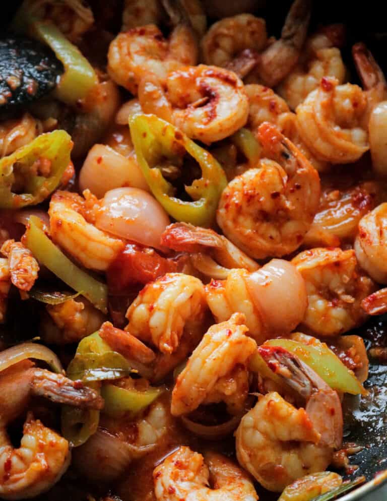 Devilled Prawns(Spicy prawns). | ISLAND SMILE