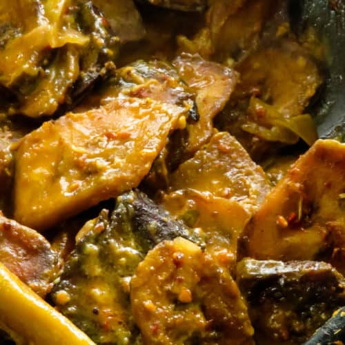 Sri Lankan spicy ash plantain(green banana)curry | ISLAND SMILE