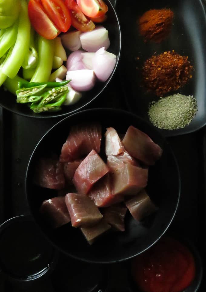 deviled fish(Sri Lankan, spicy fried fish stir-fry) | ISLAND SMILE