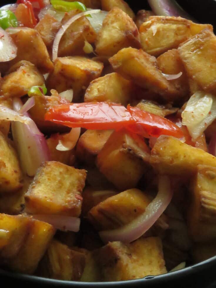 Ash plantain fry salad | ISLAND SMILE