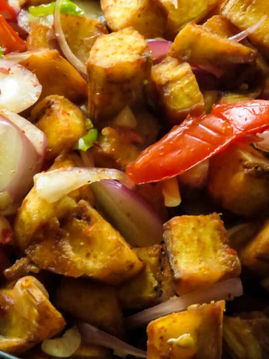 Ash plantain fry salad | ISLAND SMILE