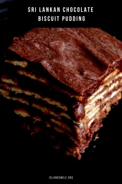 CHOCOLATE MARIE BISCUIT PUDDING(no-bake). | ISLAND SMILE