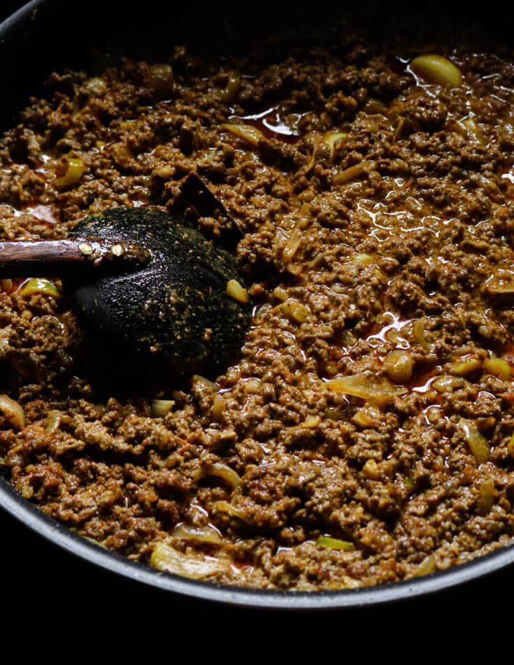 Minced beef curry(ground beef curry). | ISLAND SMILE