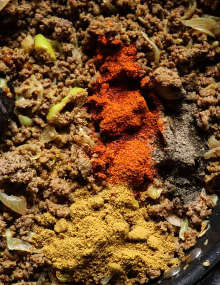 Minced beef curry(ground beef curry). | ISLAND SMILE