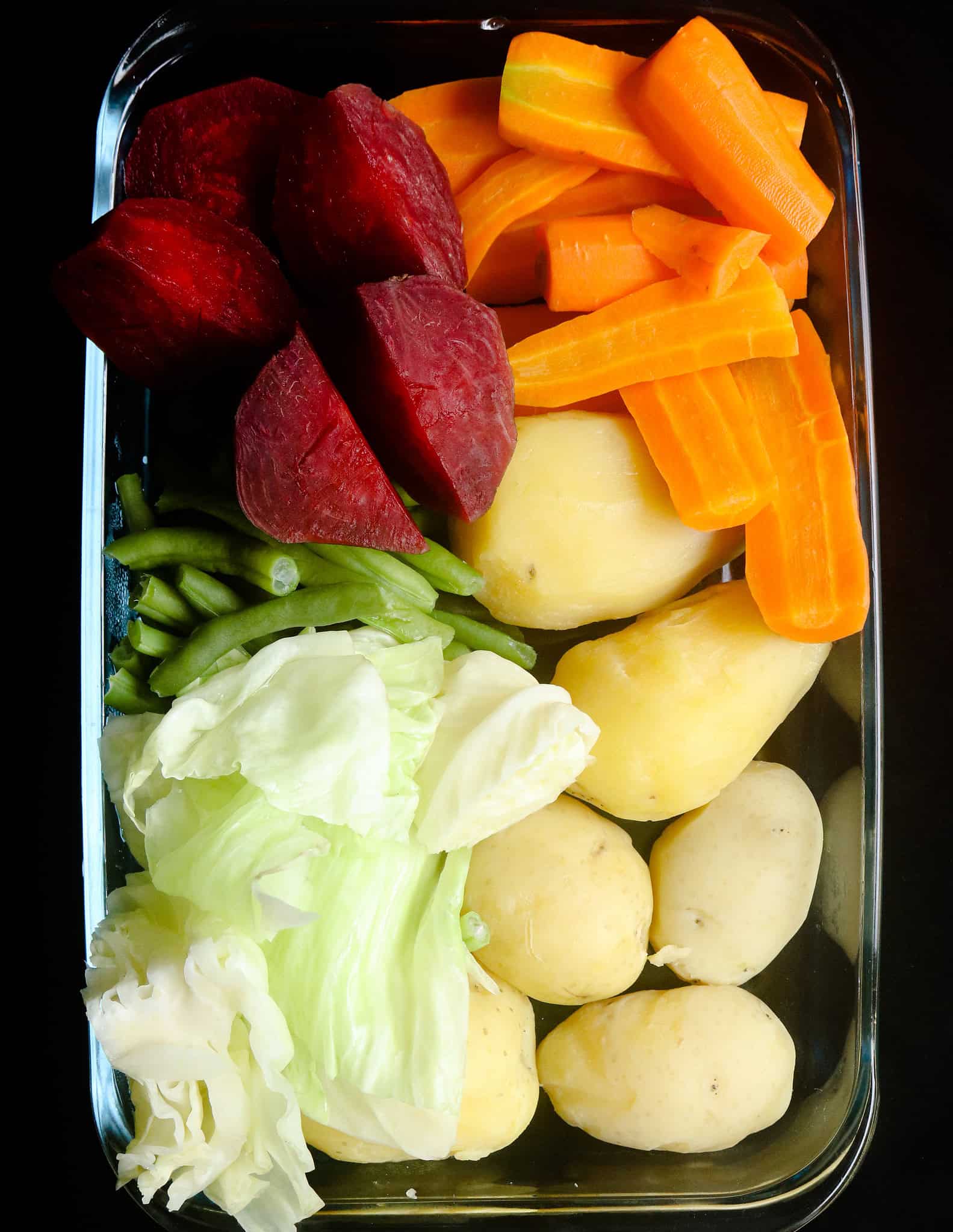 Boiled vegetables. | ISLAND SMILE